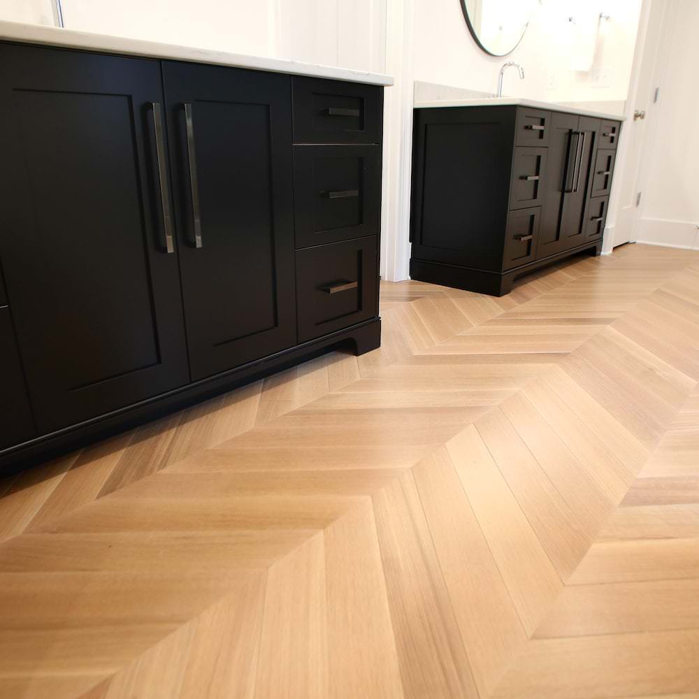 Chevron Wood Floor Patterned Style | Graf Custom Hardwood